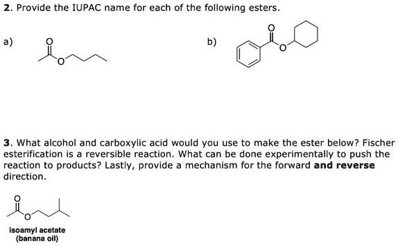 Fischer Esterification Mechanism Banana Oil