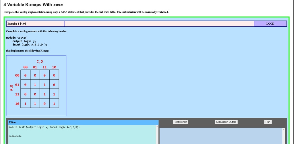 VIDEO solution: Complete the Verilog implementation using only a case ... VIDEO solution: Complete the Verilog implementation using only a case ...