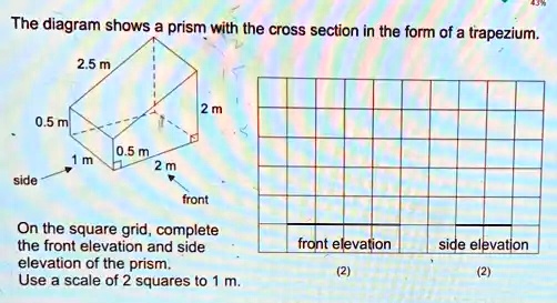 SOLVED: The diagram shows a prism with the cross section in the form of ...
