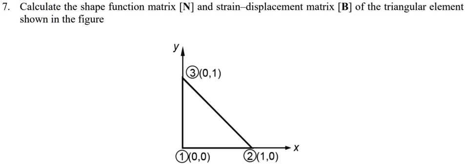 Solved 7 Calculate The Shape Function Matrix N And Strain 6692