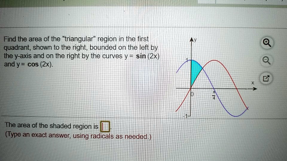 find the area of the triangular region in the first quadrant shown to ...