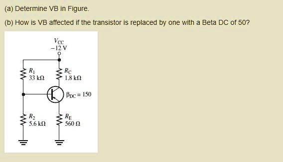SOLVED: (a) Determine Vb in Figure (b) How is Vb affected if the ...