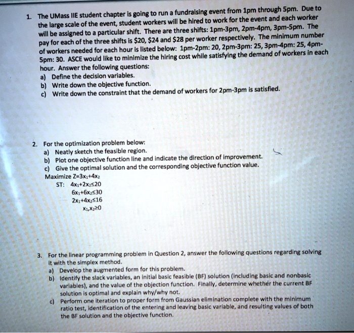 SOLVED: run fundraising event from Ipm through Spm: Due to The UMass ...