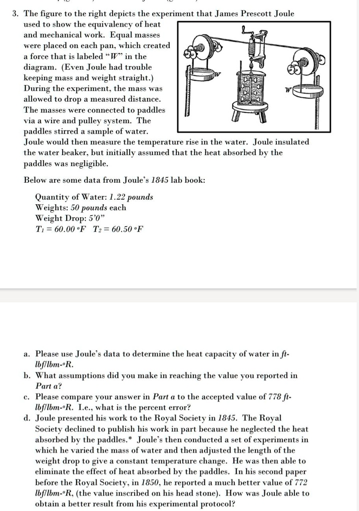 SOLVED: The figure to the right depicts the experiment that James ...