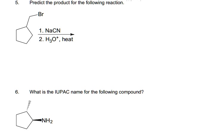 SOLVED: Predict the product for the following reaction. Br 1. NaCN 2 ...