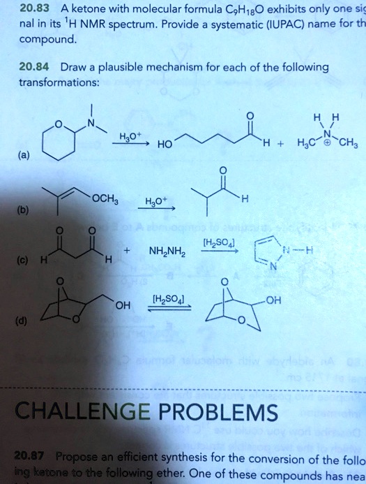20.83 A ketone with molecular formula C9H18O exhibits only one signal ...