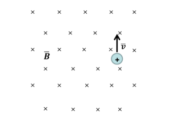 SOLVED: The following picture shows one situation of a charged particle in a uniform and ...