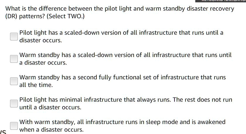 What is the difference between the pilot light and warm standby ...