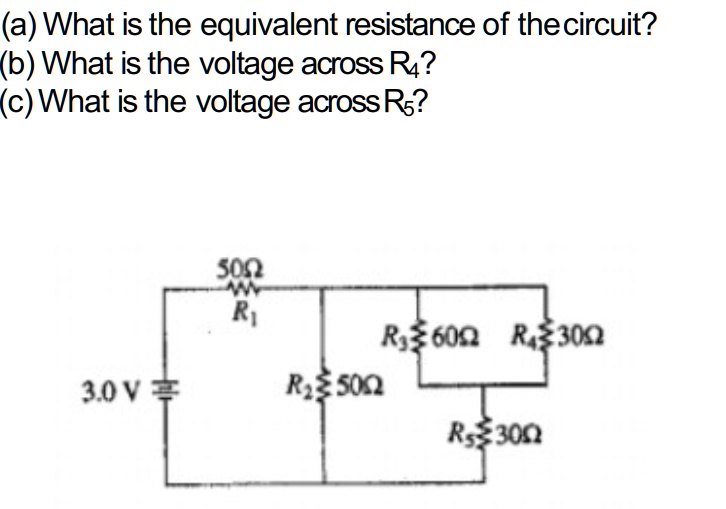 a what is the equivalent resistance of thecircuit b what is the voltage ...