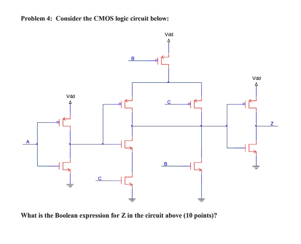 Problem 4 Consider The Cmos Logic Circuit Below Ppa Ppa Pp What Is The Boolean Expression For Z