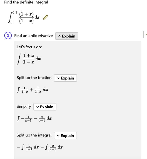 SOLVED: Find the definite integral âˆ«83 dx Find an antiderivative ...