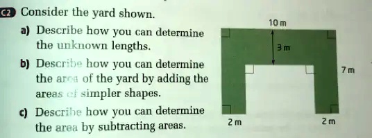 SOLVED: Consider the yard shown: Describe how you can determine the ...