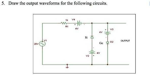 Solved Draw The Output Waveforms For The Following Circuits Ouiput 4357