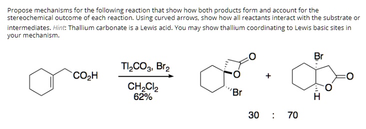 SOLVED:Propcse mechanisms for the following reaction tnat show how both ...