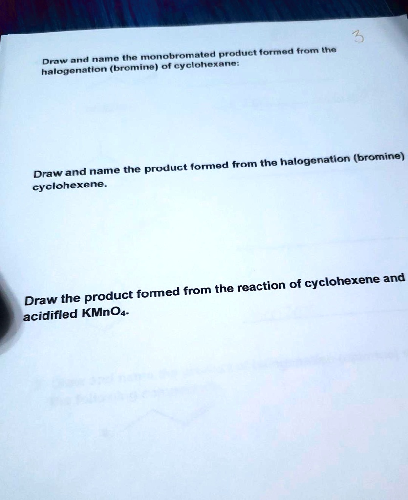 SOLVED: Draw and name the monobrominated product formed from the ...