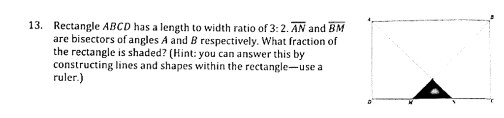 VIDEO solution: 13. Rectangle ABCD has a length-to-width ratio of 3:2. AN and BM are bisectors ...