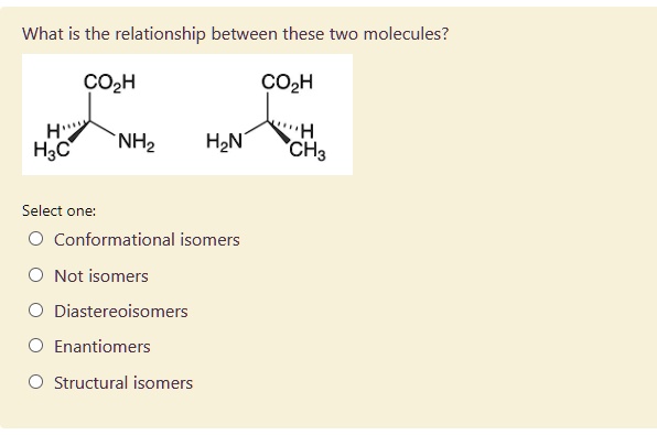 what is the relationship between these two molecules cozh cozh hac hzn ...