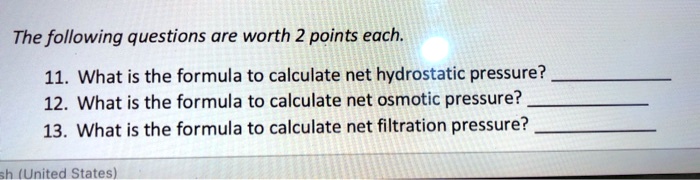 SOLVED: The following questions are worth 2 points each 11. What is the ...