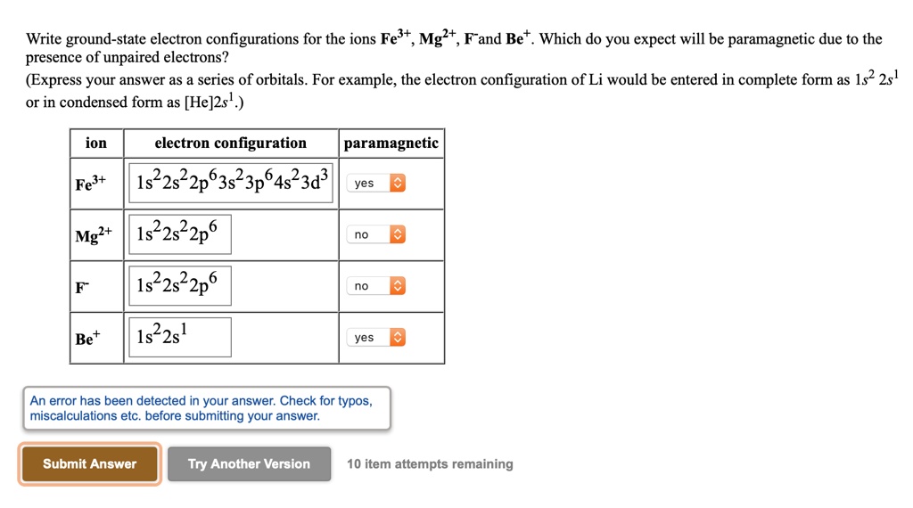 Diamagnetic Electron Configuration