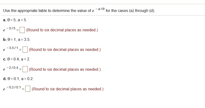 a0 for the cases a through d use the appropriate table to determine the value of a 0 5a5 55 ...