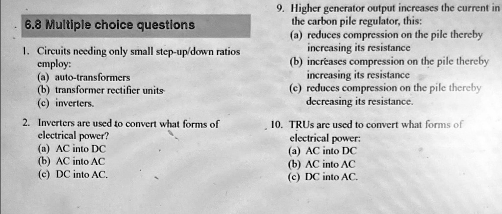 SOLVED: 6.8 Multiple choice questions 1. Circuits needing only small ...