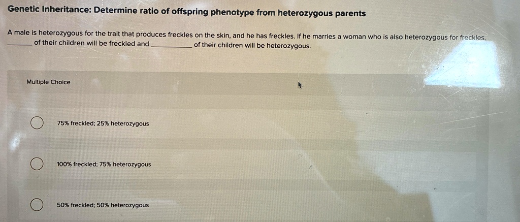 genetic inheritance determine ratio of offspring phenotype from ...