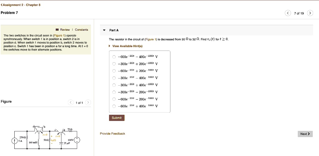 SOLVED: Assignment 2 - Chapter 8 Problem 7 7 of 19 III Review I ...