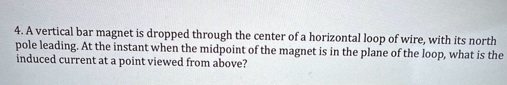SOLVED: 4.A vertical bar magnet is dropped through the center ofa ...