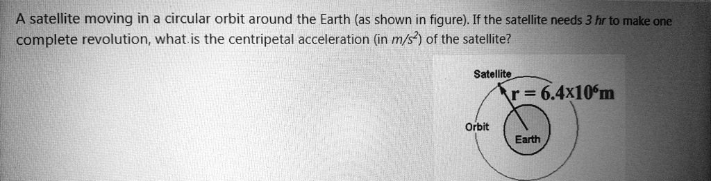 SOLVED: A satellite moving in a circular orbit around the Earth (as ...