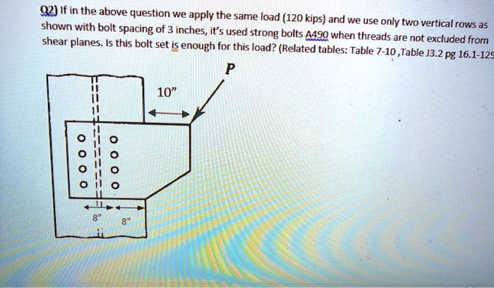 02) If in the above question we apply the same load (120 kips) and we ...