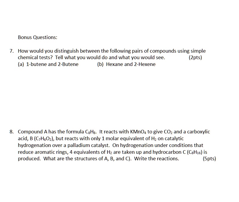 SOLVED: Bonus Questions: How would you distinguish between the ...