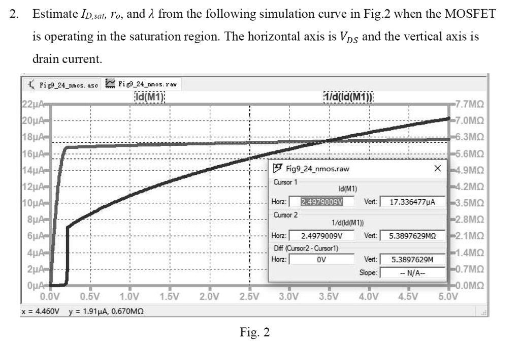 SOLVED: To estimate ID, sat, To, and / from the following simulation ...