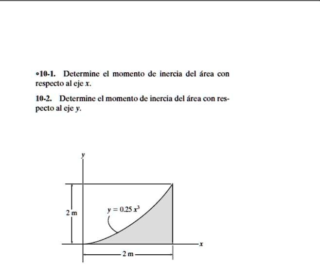 SOLVED: 10-1. Determine el momento de inercia del área con respecto al ...