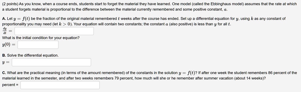 points as you know when course ends students start to forget the ...