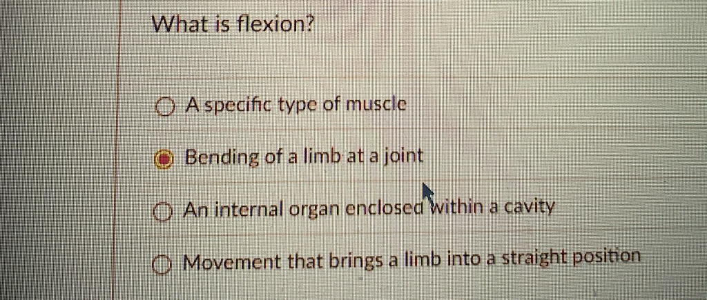 what is flexion a specific type of muscle bending of a limb at a joint ...