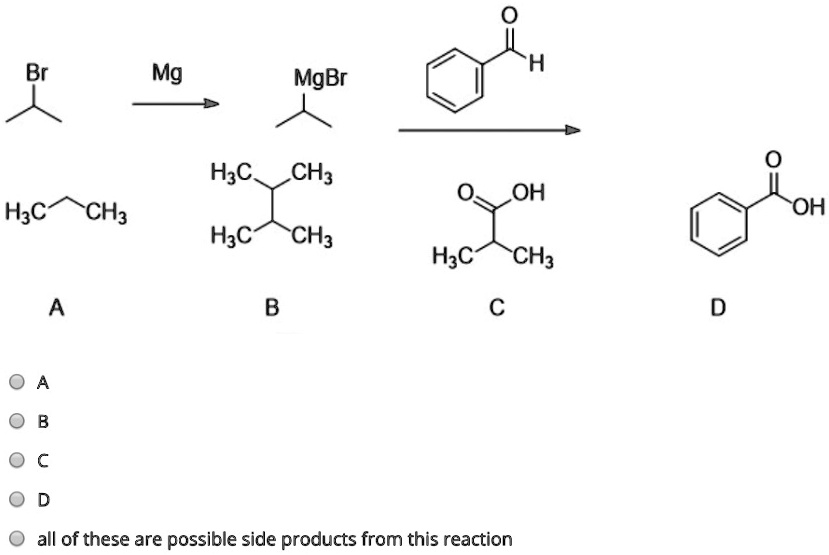 SOLVED: Br Mg MgBr H2C CH3 OH OH H2C CH3 H2C CH3 H2C CH3 All of these ...