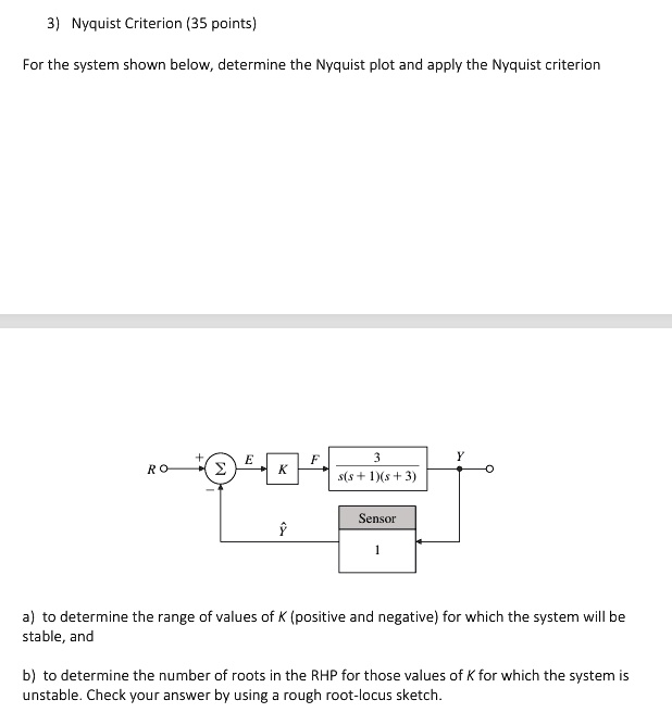 3 nyquist criterion 35 points for the system shown below determine the ...