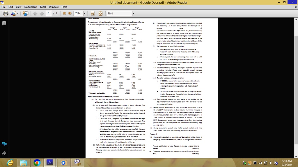 Untitled document - Google Docs.pdf - Adobe Reader File Edit View Document Tools Window Help 65% ...