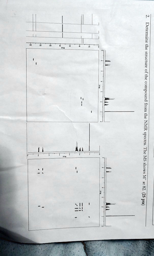 detertnine the structure the compound from dhe nmr spectra the ms shows ...