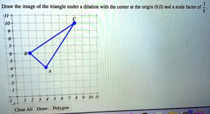 Draw the image of the triangle under a dilation with the center at the ...