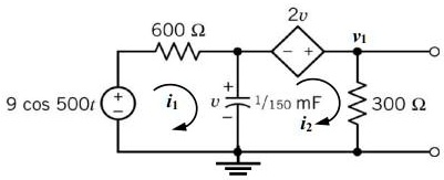 SOLVED: a) Using phasor notation and the lattice currents method, determine the phasor VOC of ...