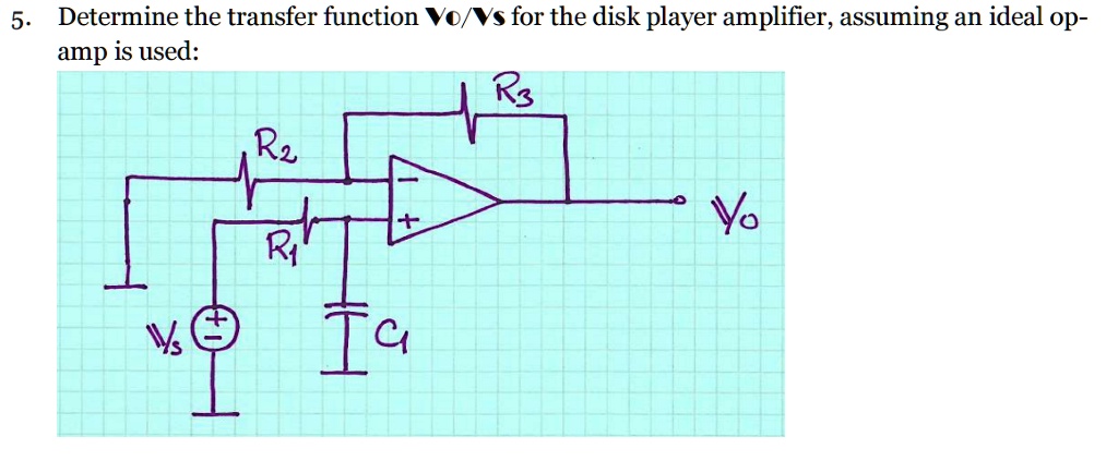 5 determine the transfer function vovs for the disk player amplifier ...