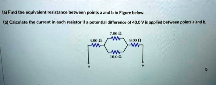 SOLVED: (a) Find the equivalent resistance between points a and b In ...