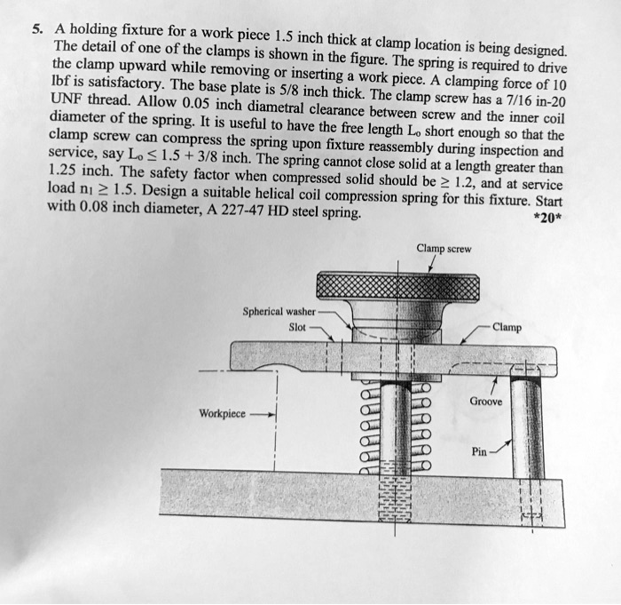SOLVED: The details of one of the clamps are shown in the figure. The ...