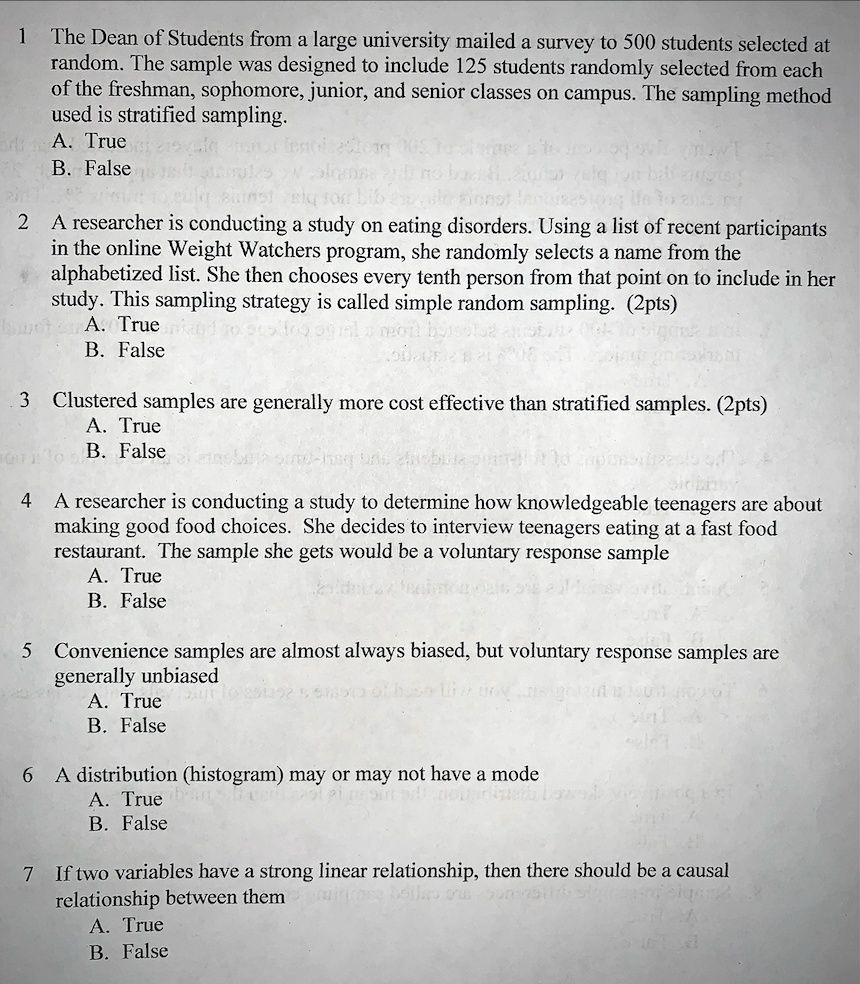 SOLVED: The Dean of Students from a large university mailed a survey to ...