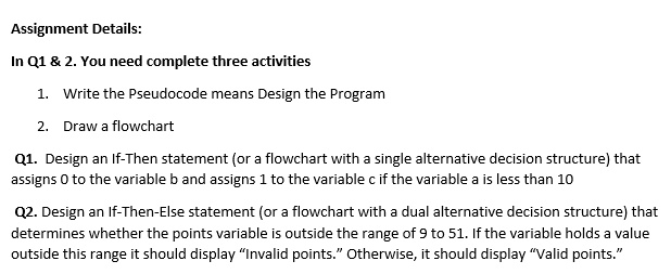 Solved In Q1 2 You Need To Complete Three Activities 1 Write The 5015