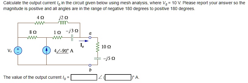 Solved Calculate The Output Current Io In The Circuit Given Below 5576