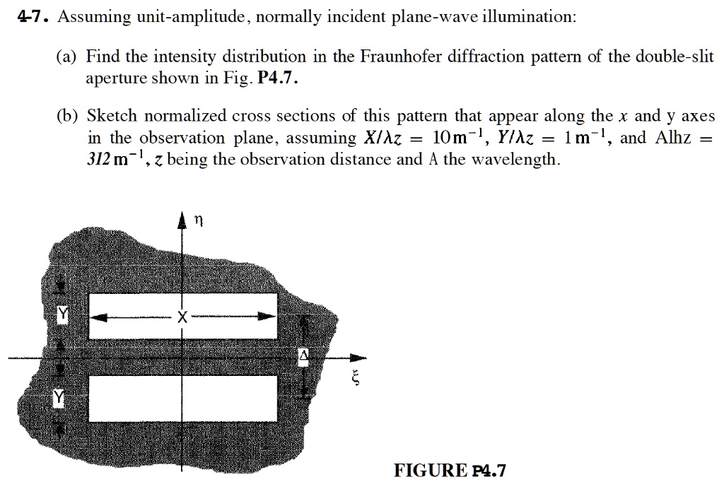 Solved 4 7 Assuming Unit Amplitude Normally Incident Plane Wave