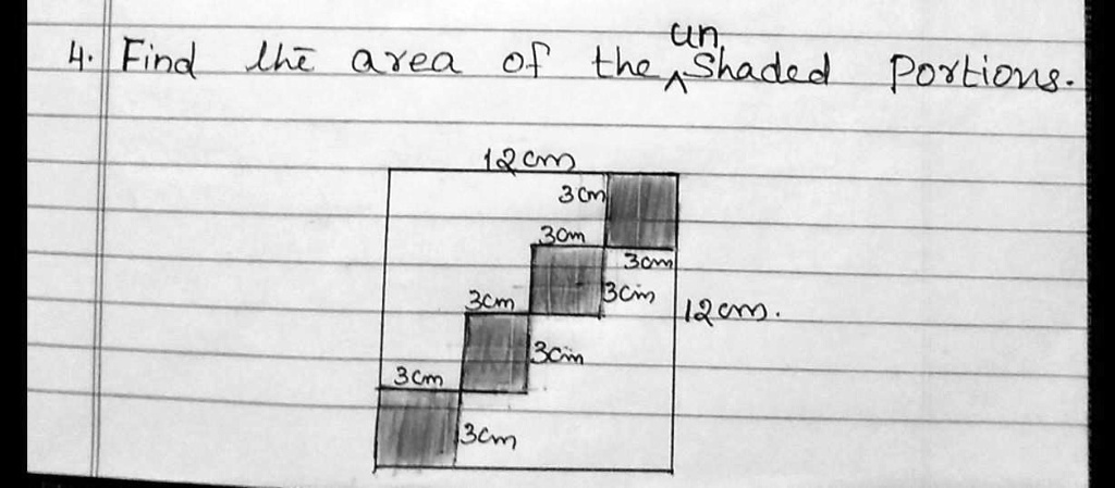 SOLVED: 'find the area of unshaded region