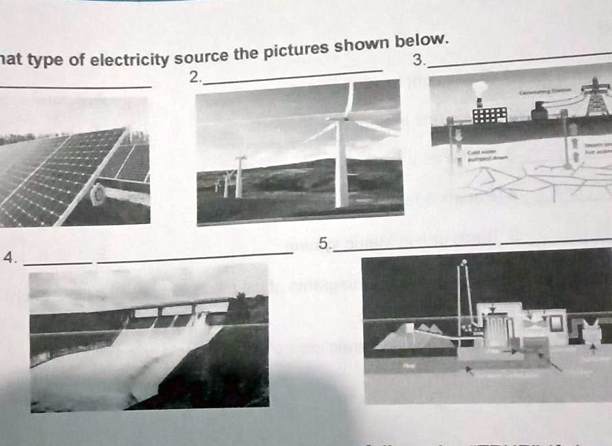 SOLVED: 'identify what type of electricity source the pictures shown ...